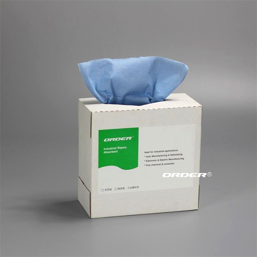 Wholesale ORDER® Blue Pop-up box oil absorbent Degreasing wiping cloths ...